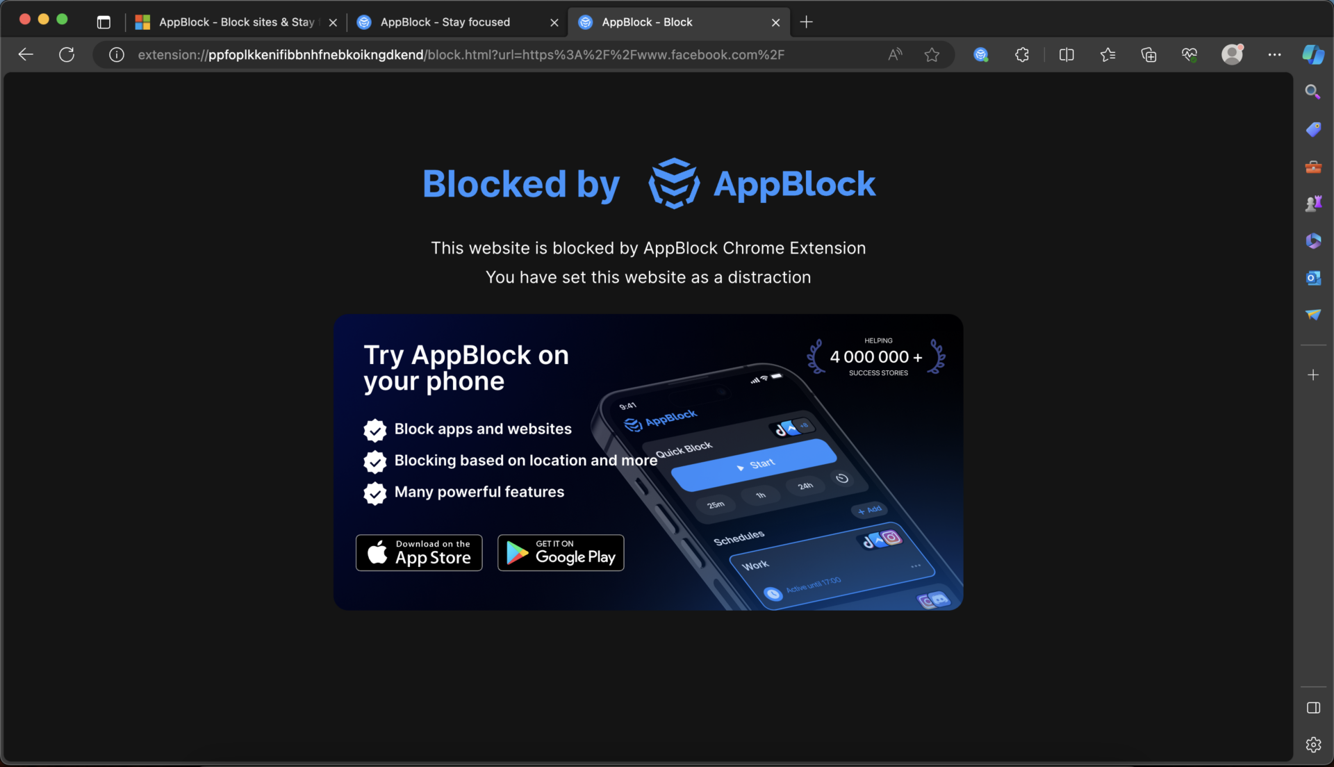 Edge - AppBlock - Stay focused on iOS and Android
